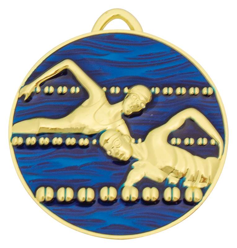 Swim Medal Painted - Ted's Trophies & Trinkets